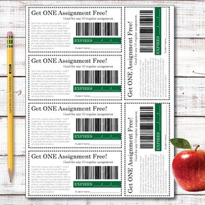 Homework Coupon - Etsy