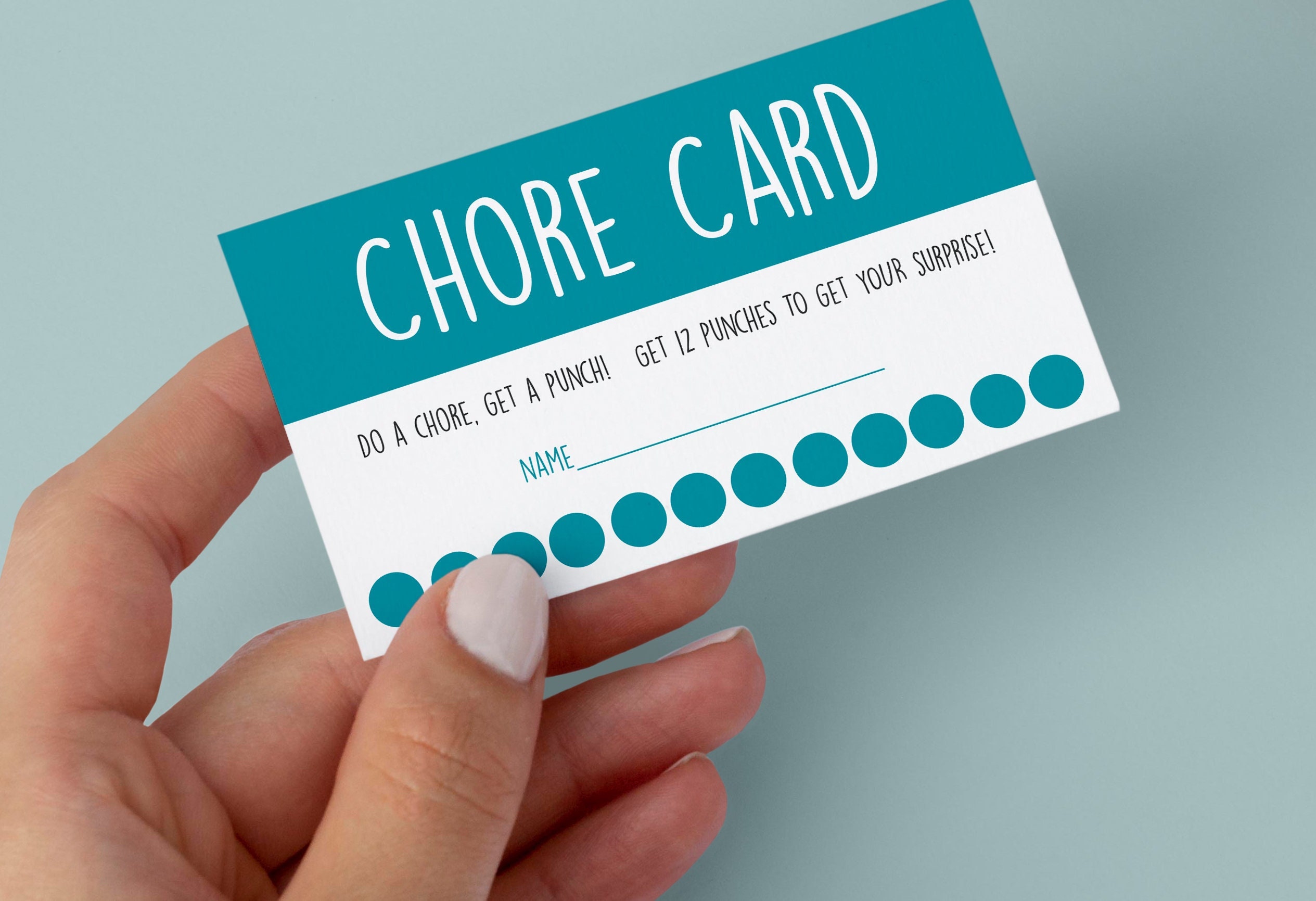 Chore Card - Etsy