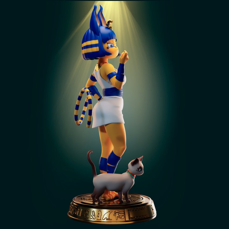 Ankha Animal Crossing 3D Printed Model Officer Rhu - Etsy