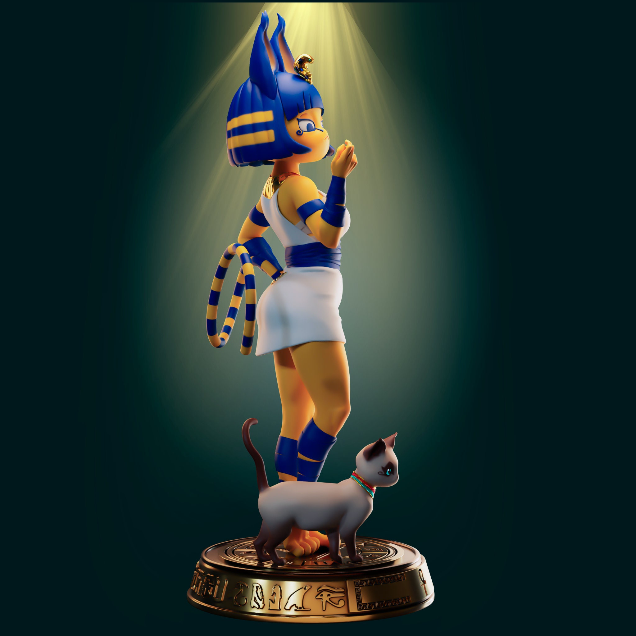 Ankha Animal Crossing 3D Printed Model Officer Rhu - Etsy