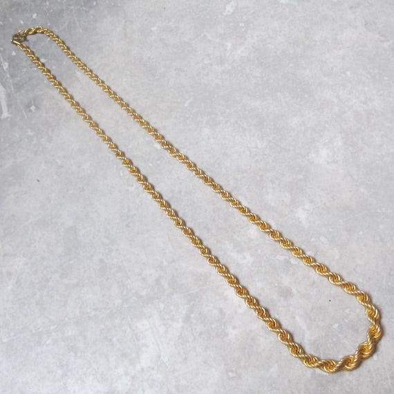 14K Gold rope chain, 583 solid gold, 30g, Vintage 198… - Gem