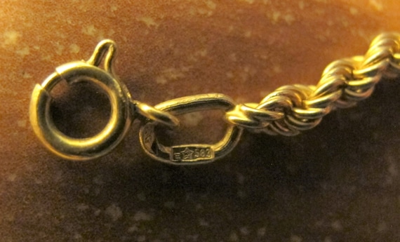 14K Gold rope chain, 583 solid gold, 30g, Vintage 198… - Gem