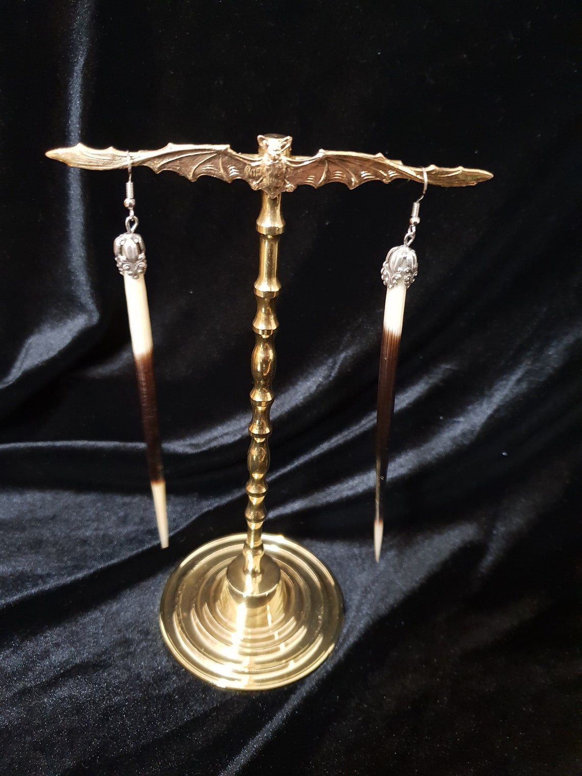 IN STOCK Porcupine Quill Earrings With Ornate Sterling Silver Caps and ...