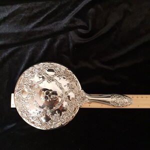 IN STOCK Stylized Vintage Silver Vanity Mirror With Skull Gothic Decor ...