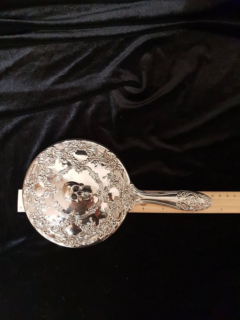 IN STOCK Stylized Vintage Silver Vanity Mirror With Skull Gothic Decor ...