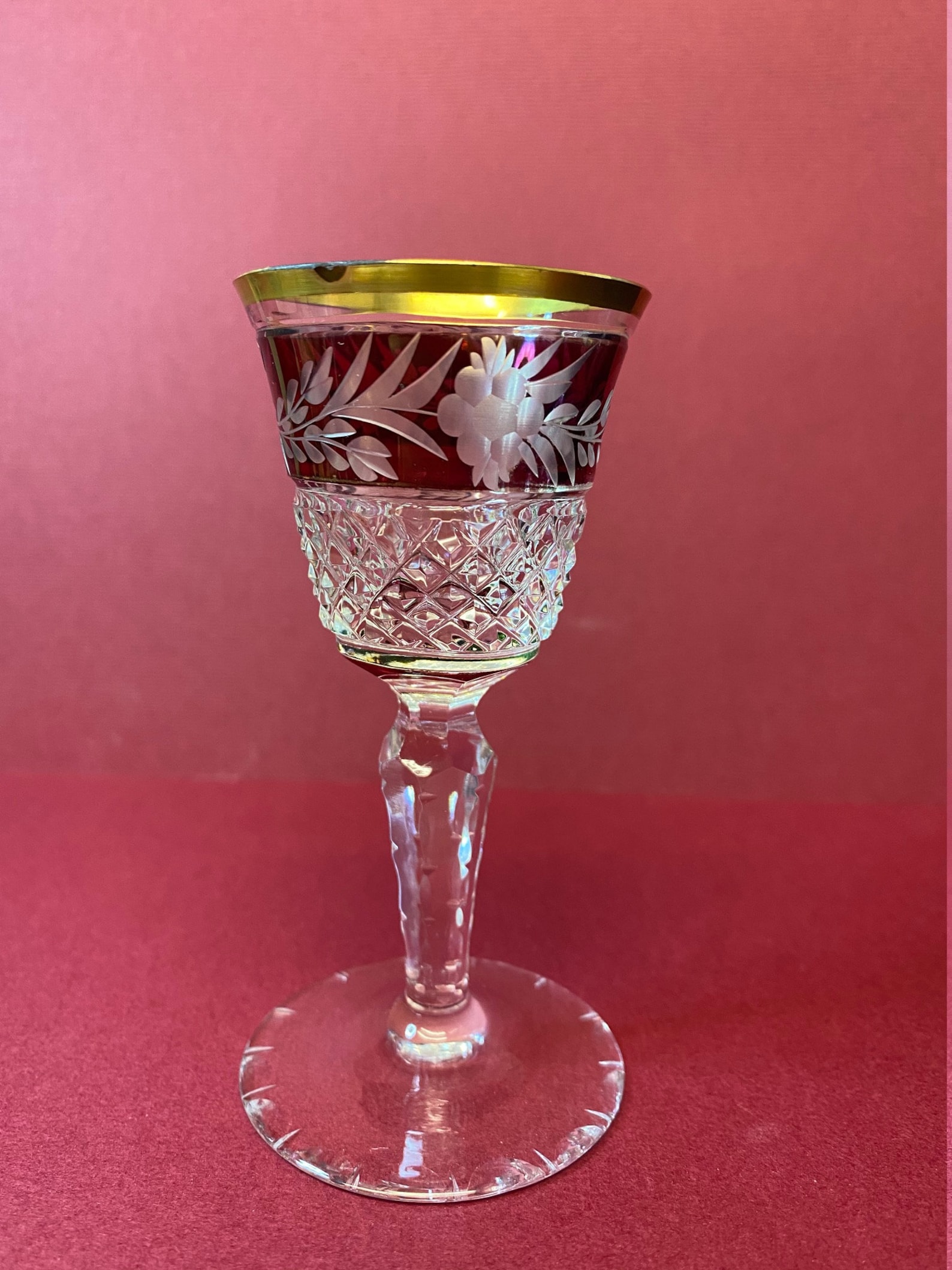 Seven Vintage Multi Colored Cordial Glasses With Gold Trim Etsy