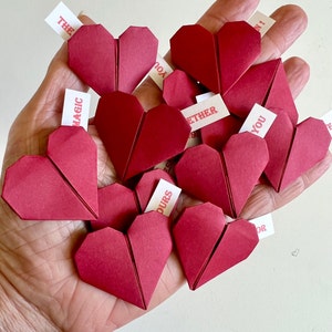 Pocket Origami Hearts With Custom Message Set of 16 to Gift Clients ...