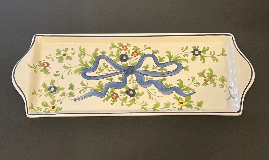 Vintage Artisan Hand Painted Platter From Portugal - Etsy