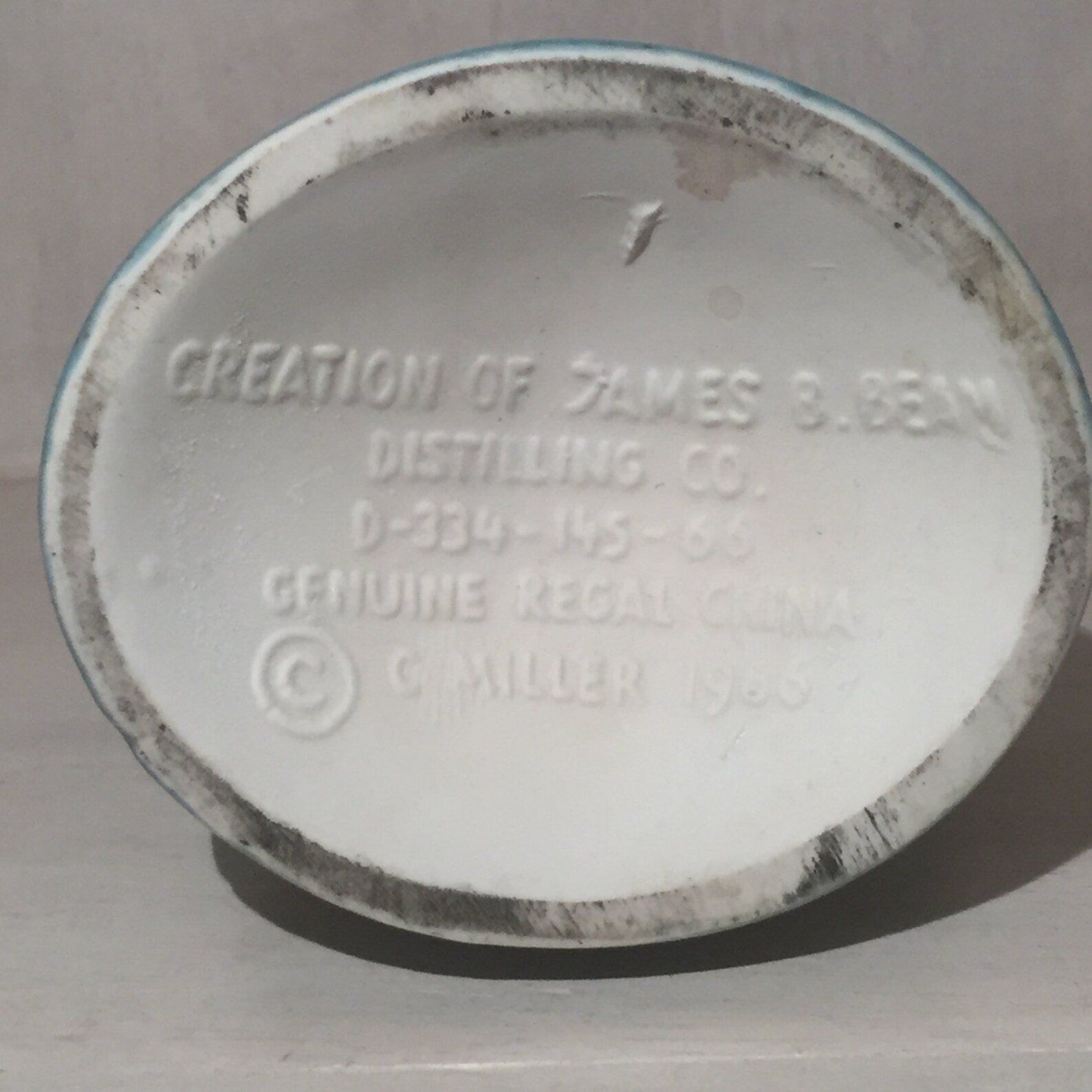 Vintage Turquoise 1966 James B. Bean Decanter - Etsy