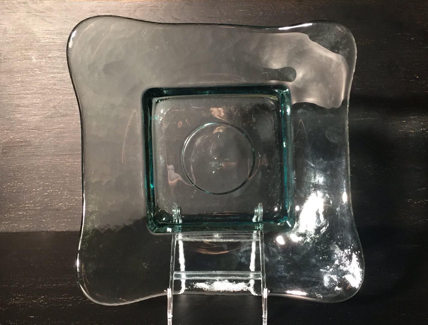 Square Glass Serving Dish - Etsy