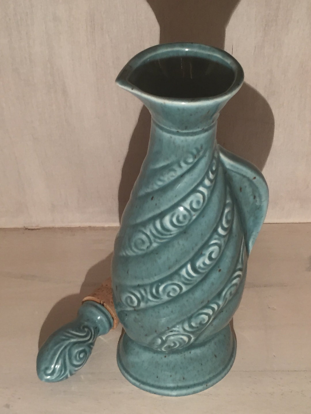 Vintage Turquoise 1966 James B. Bean Decanter - Etsy