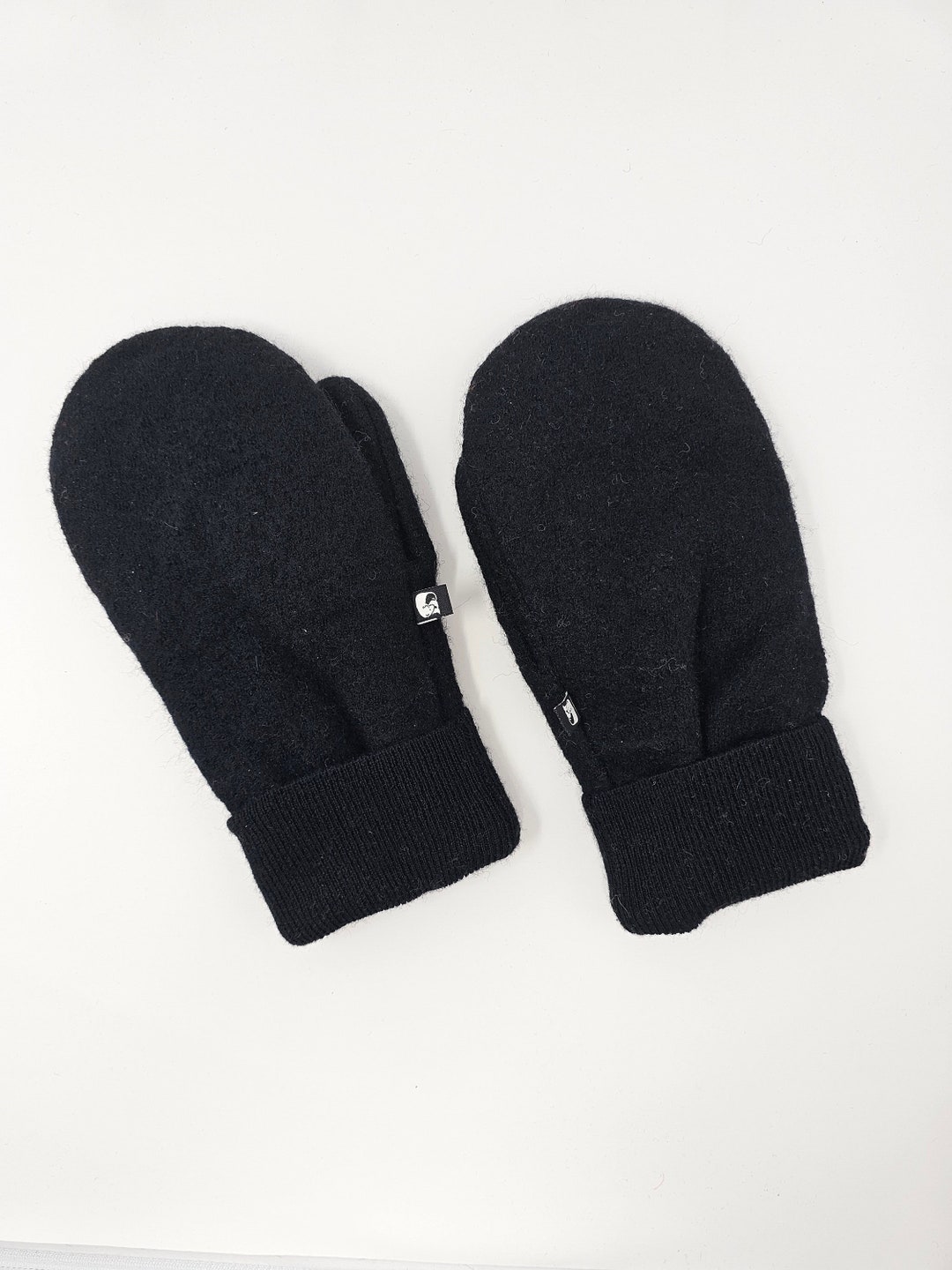Black, Wool Mittens. Made From Recycled Sweaters. - Etsy
