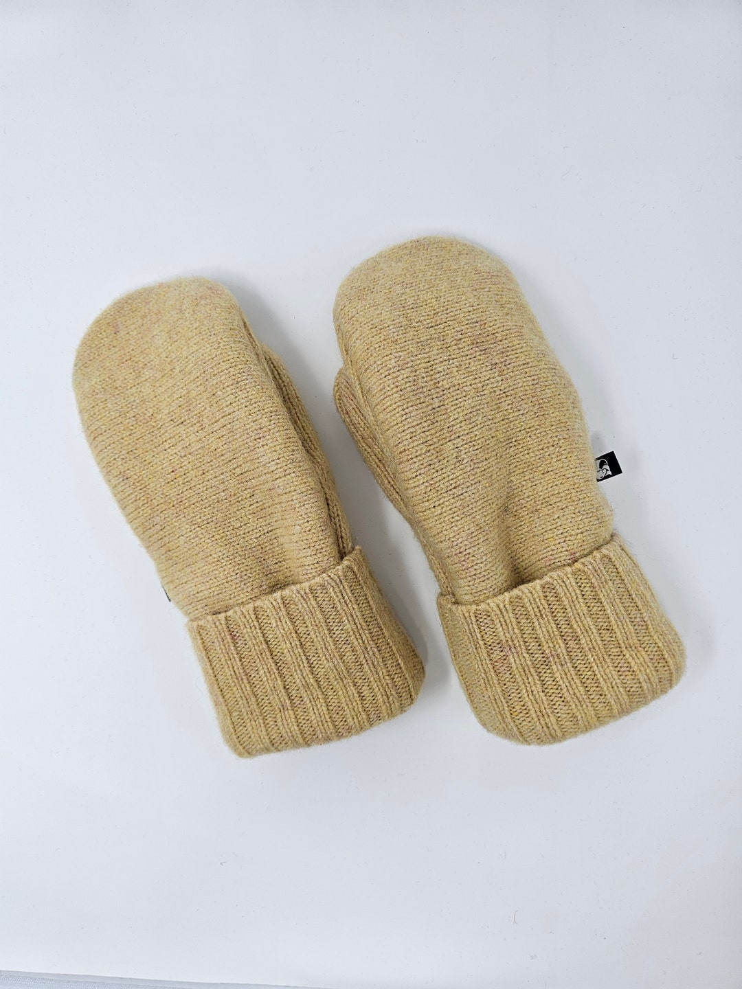 Yellow, Wool Mittens. Made From Recycled Sweaters. - Etsy