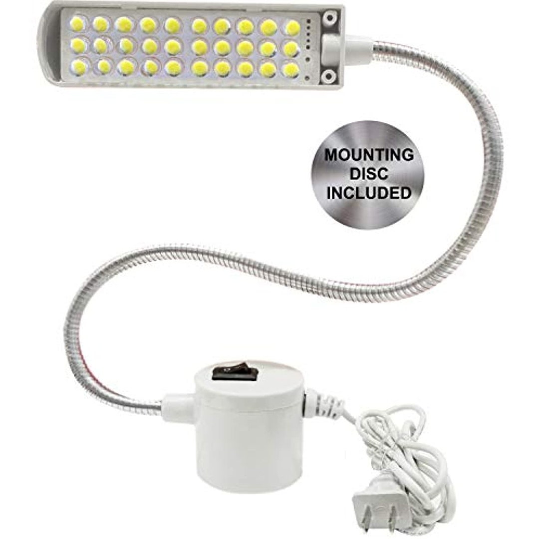 LED Lamp Magnetic Base, 30 Leds, Extra Long Flexible Gooseneck, Sewing ...