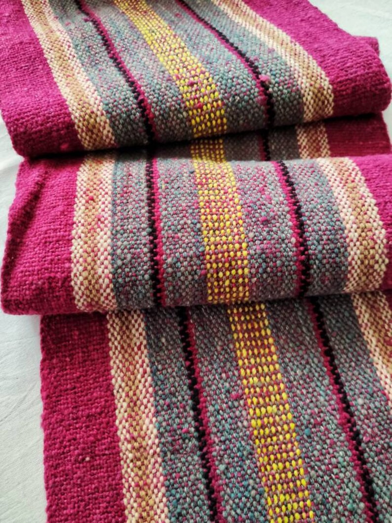 Wool Tape 30cm; Table Runner; Hand-knitted; Loom; Boho; Design; Decor ...