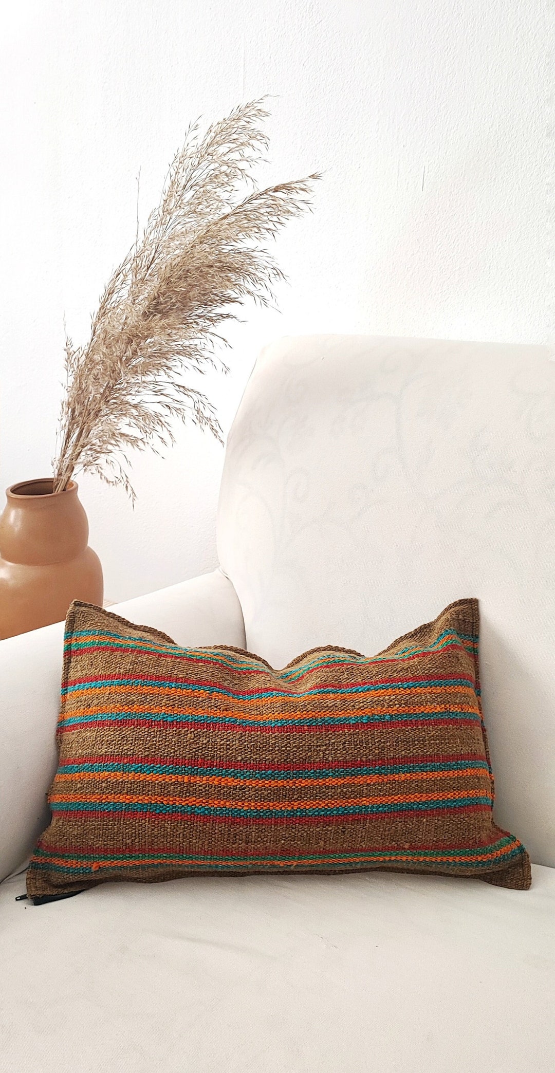 Handwoven Peruvian Wool Decorative Cushion With Traditional - Etsy