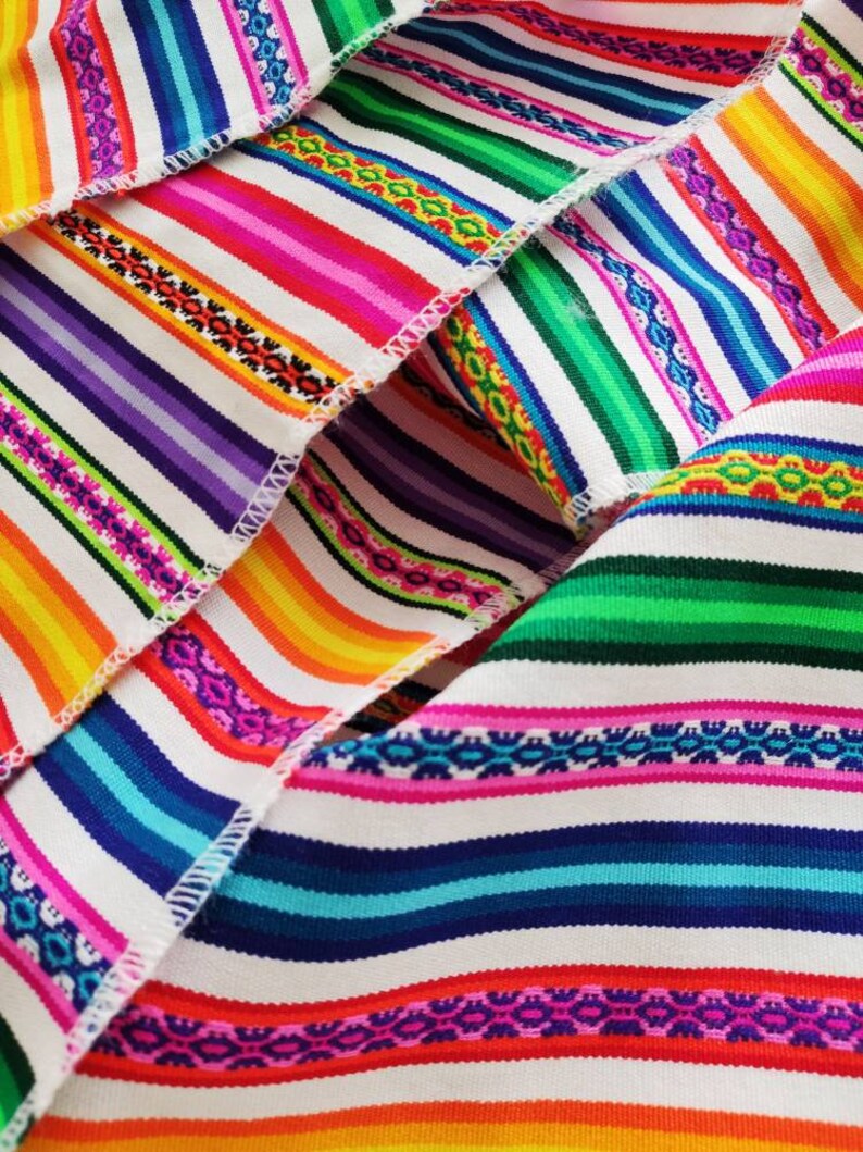 Tissus colorés Couverture péruvienne textile ethnique | Etsy