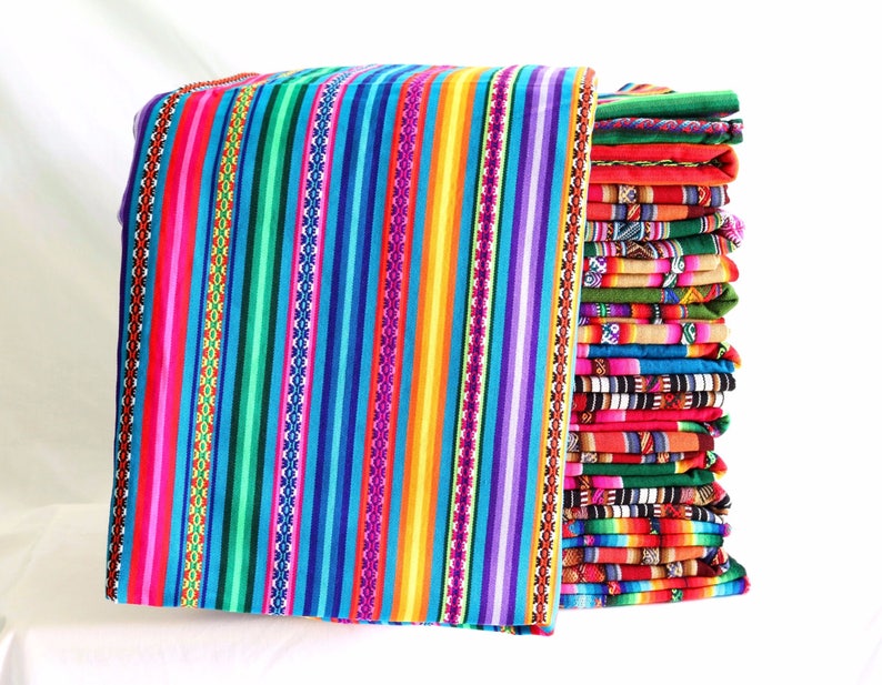 Tissus colorés, couverture péruvienne, textile ethnique, aguayo, tissu ...