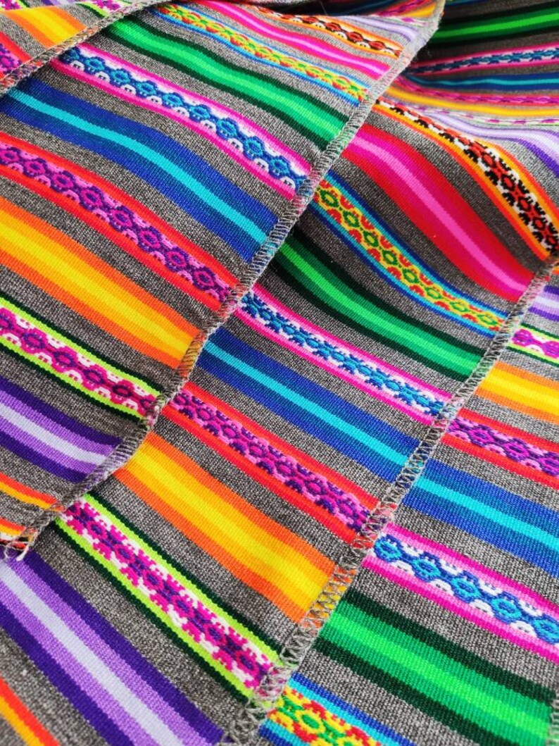 Tissus colorés Couverture péruvienne textile ethnique | Etsy