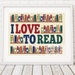 Classroom Reading Poster - I Love to Read Printable, Library Decor ...