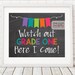 Watch Out Grade 1 - Printable Photo Prop, End of School Year Sign, Last ...