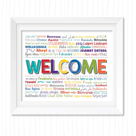 Welcome Sign Office Wall Art Classroom Decor Inclusive - Etsy