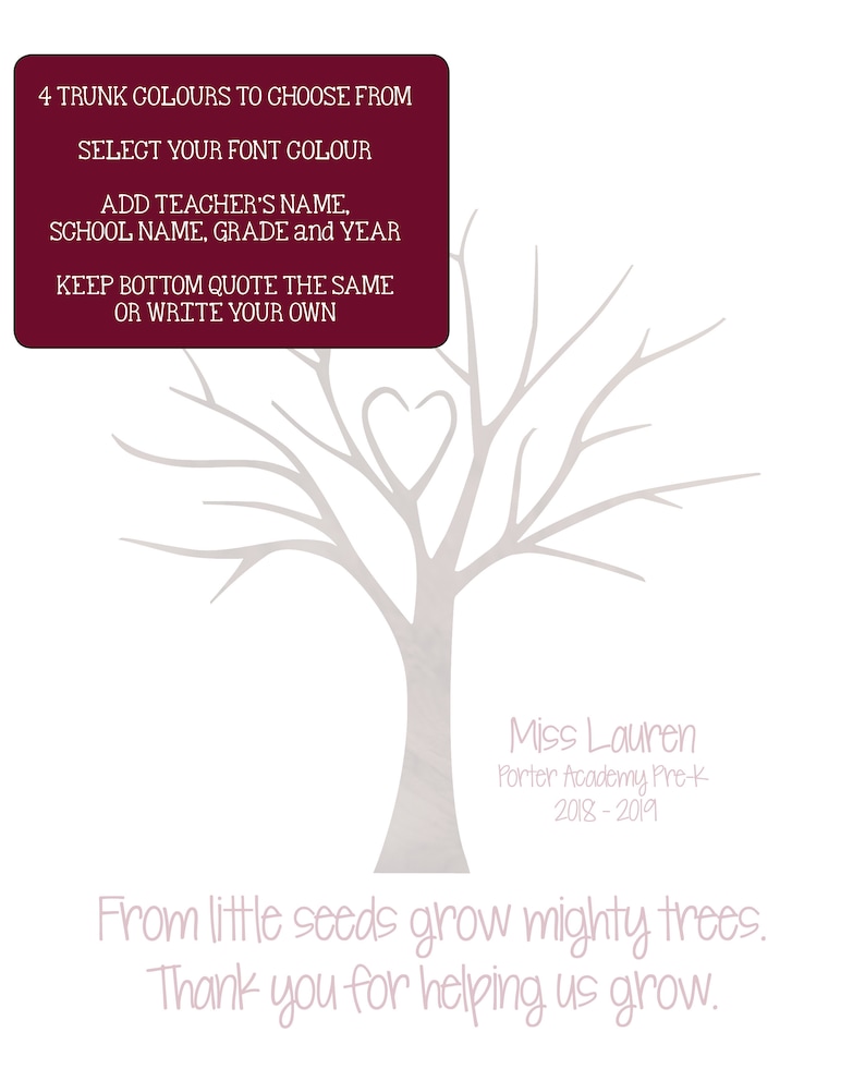 Customizable Student Fingerprint Tree Printable Thumbprints Tree ...