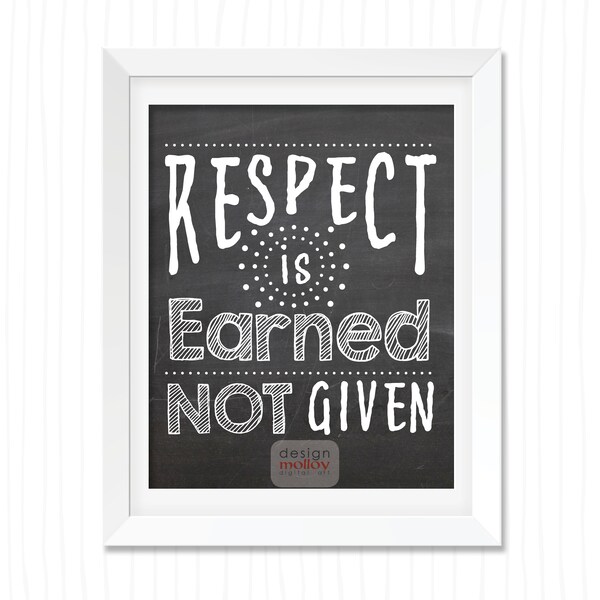 Respect Poster - Etsy