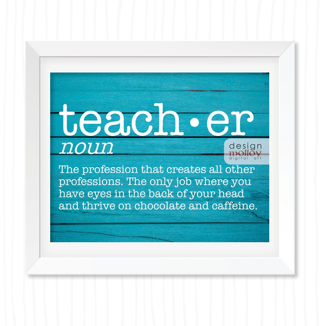 Funny Teacher Gift From Student Dictionary Art Teacher Printable Gift ...