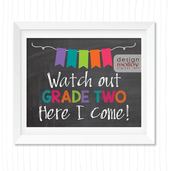 Watch Out Grade 2 Printable Photo Prop End of School Year | Etsy