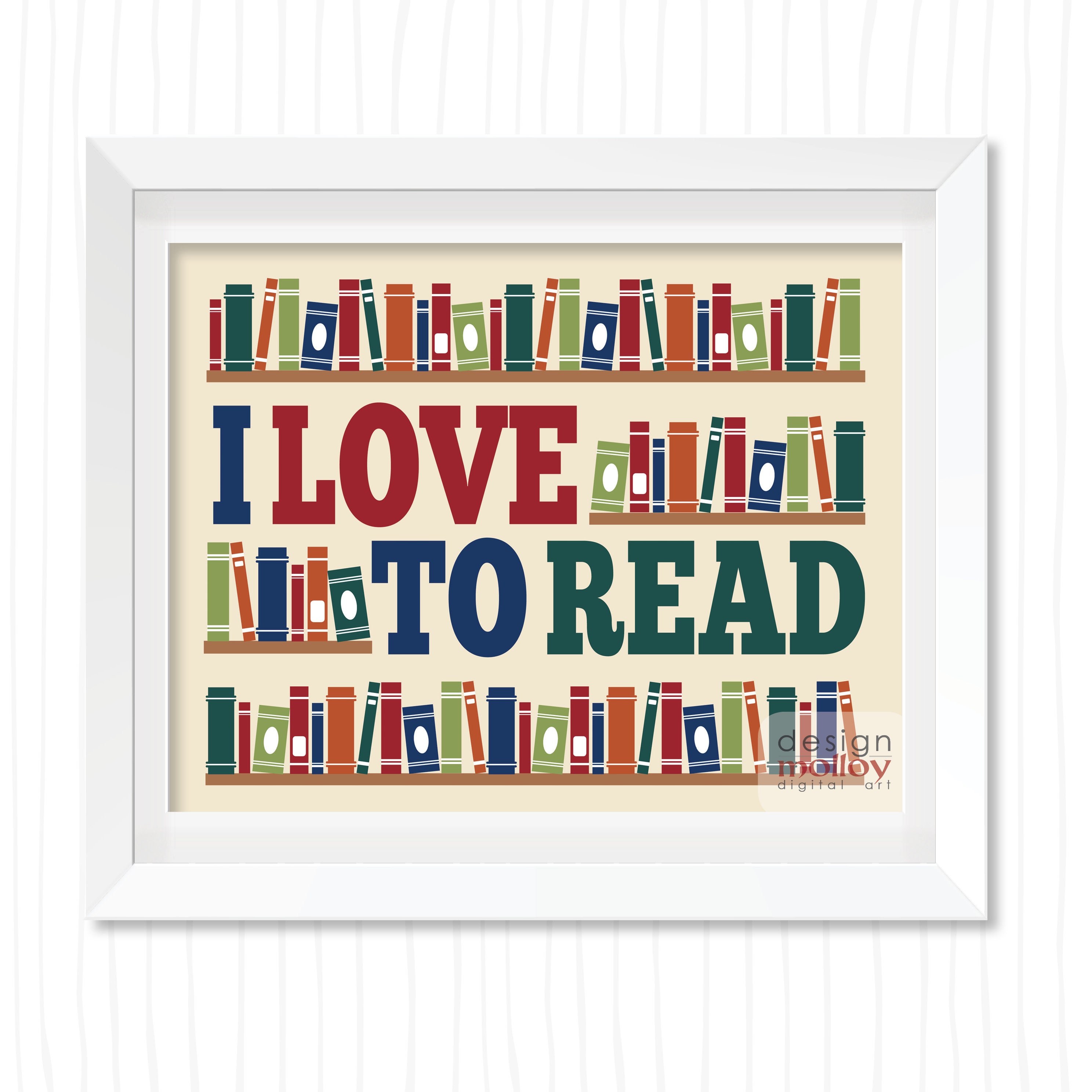 Classroom Reading Poster - I Love to Read Printable, Library Decor ...