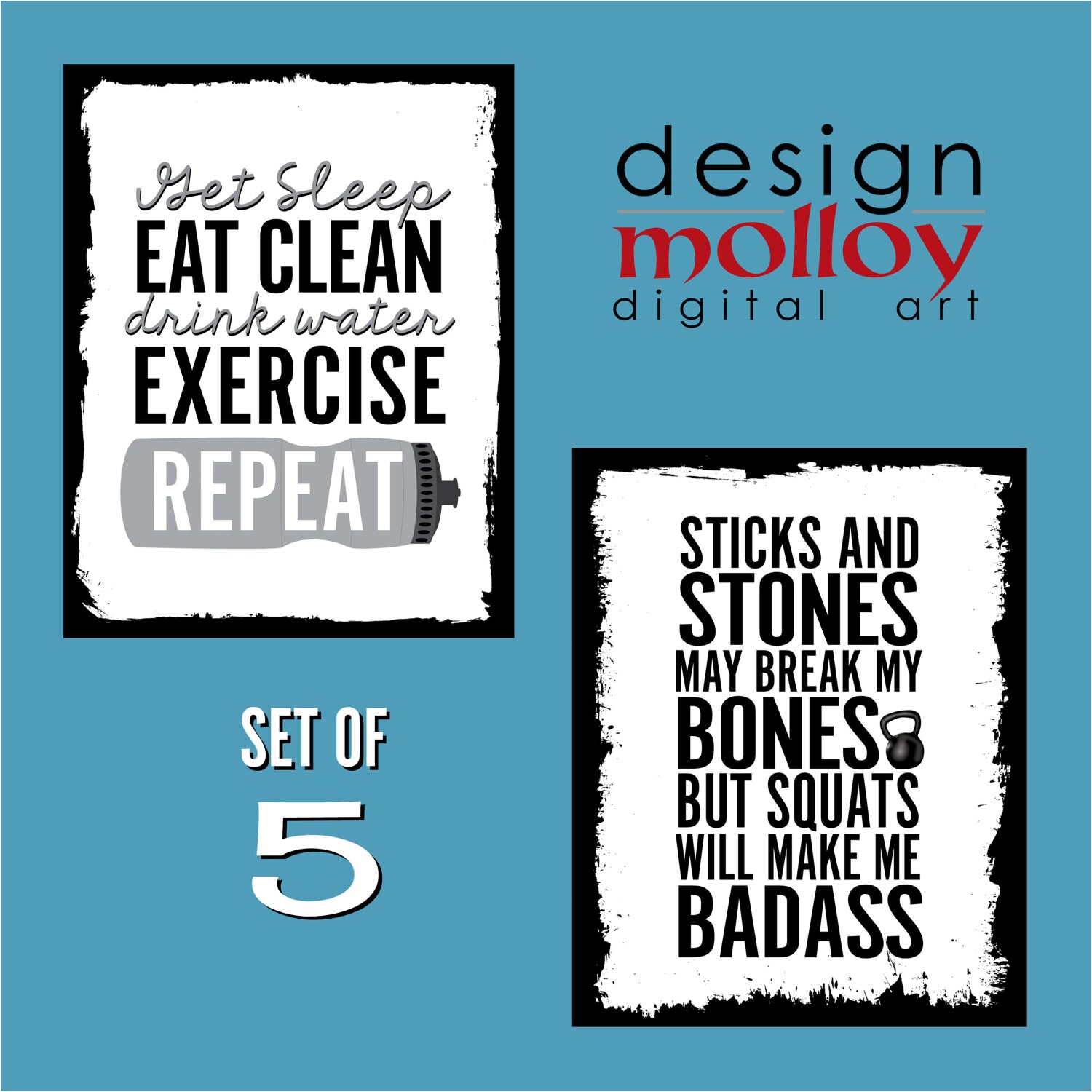 Exercise Printable Fitness Wall Art Fitness Printable - Etsy