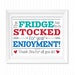 Thank You Sign Stocked Fridge Printable Staff Appreciation Refreshments ...