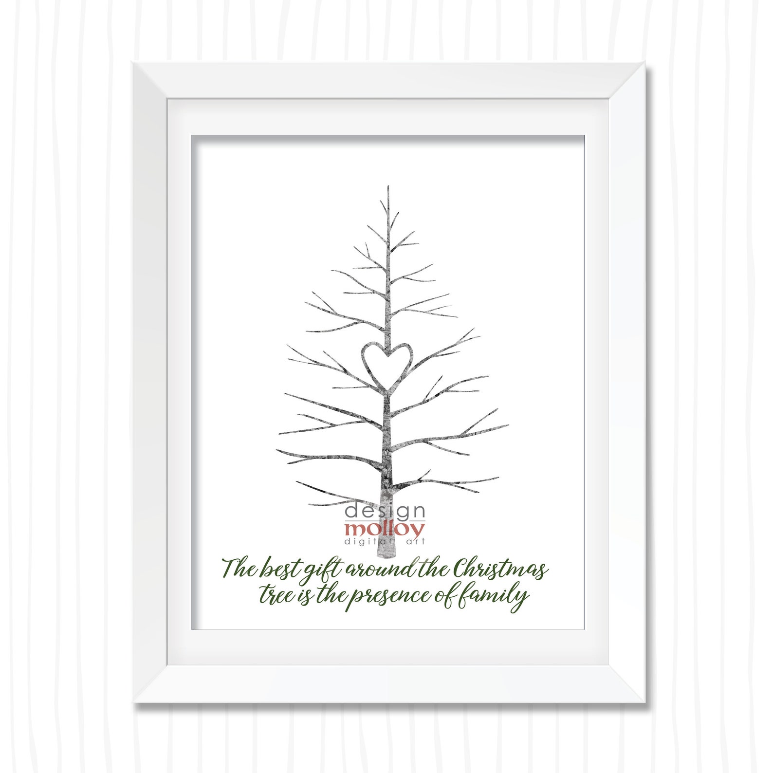 Christmas Fingerprint Tree - Thumbprints Tree - Holiday Fingerprint ...