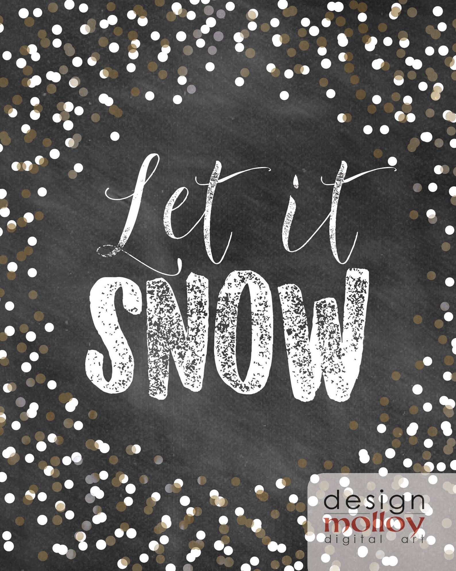 Let It Snow Printable Christmas Decor, Christmas Lyrics, Holiday ...