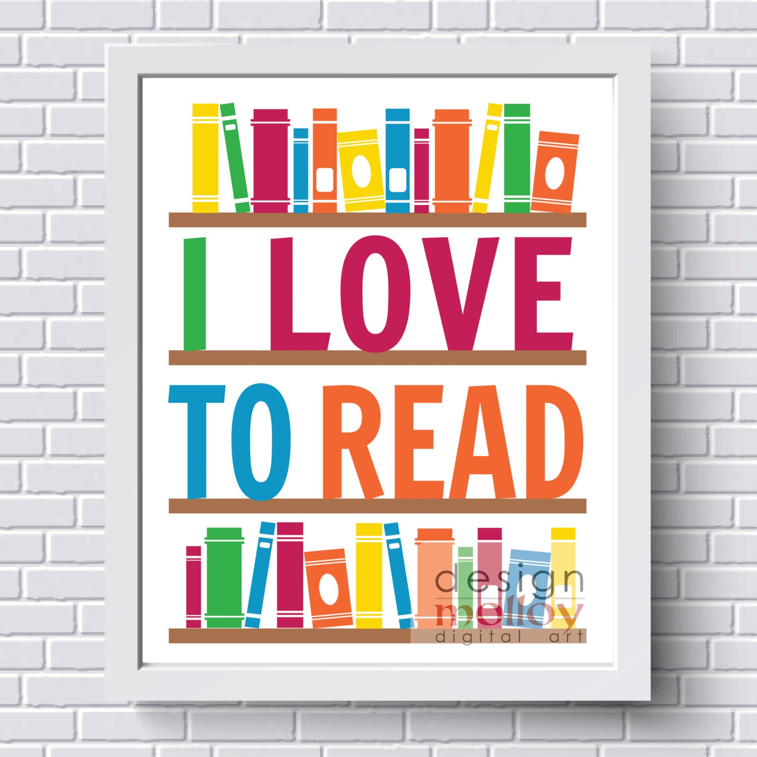 I Love to Read Poster - Library Decor, Bookstore Wall Art, Classroom ...