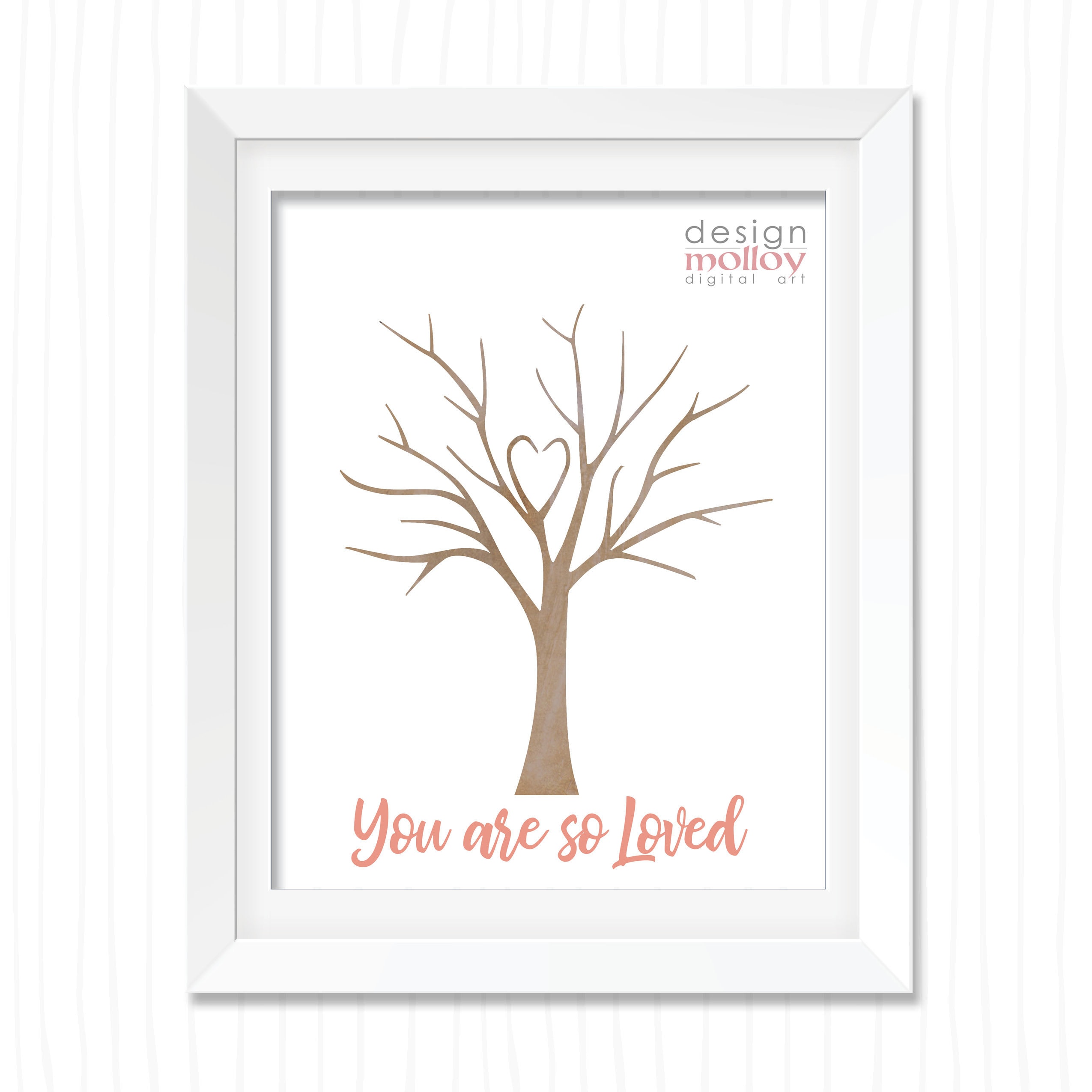 Thumbprint Tree Baby Shower Gift You Are so Loved Printable Guestbook ...