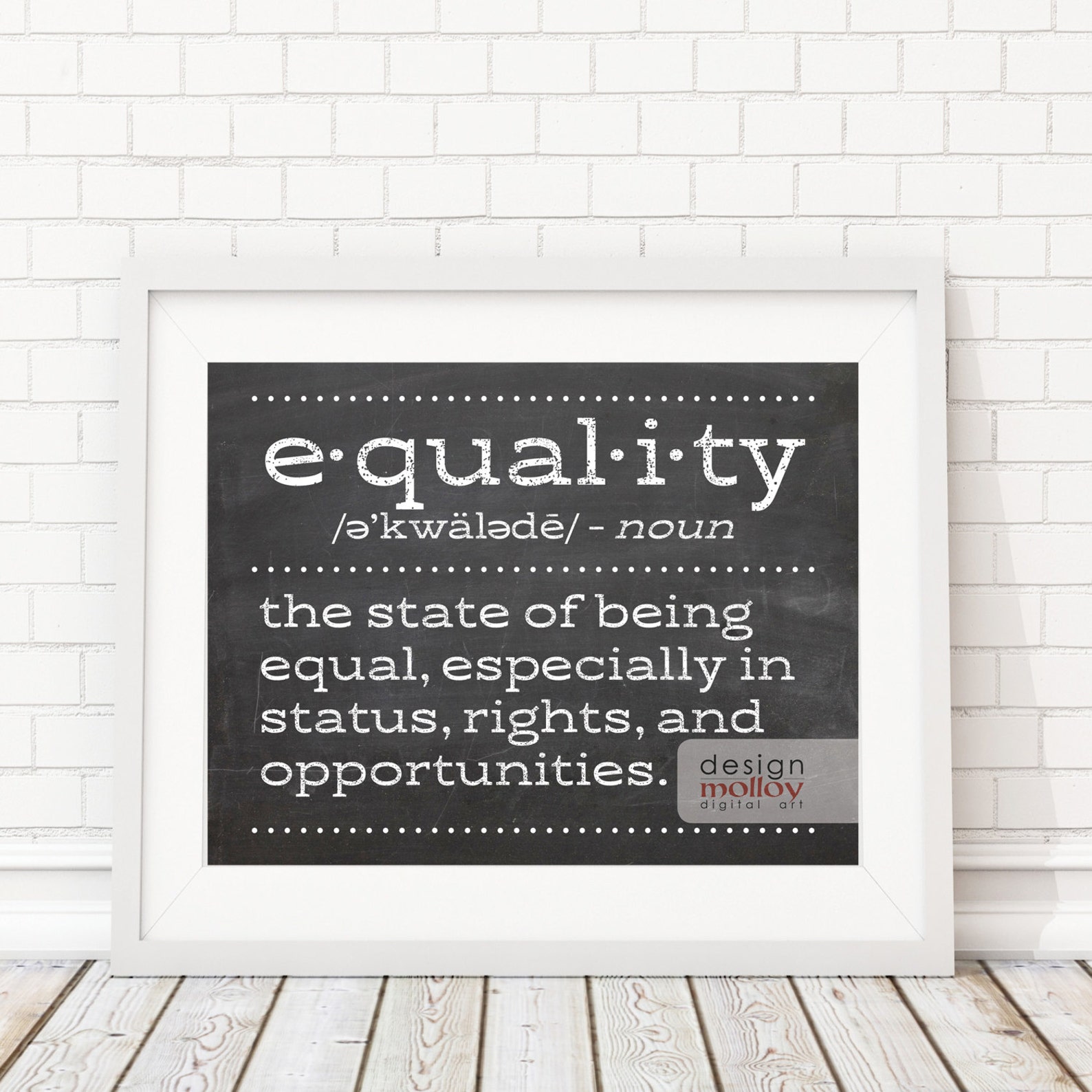 Equal Rights Human Rights Quote Protest Art Printable Equality Poster ...