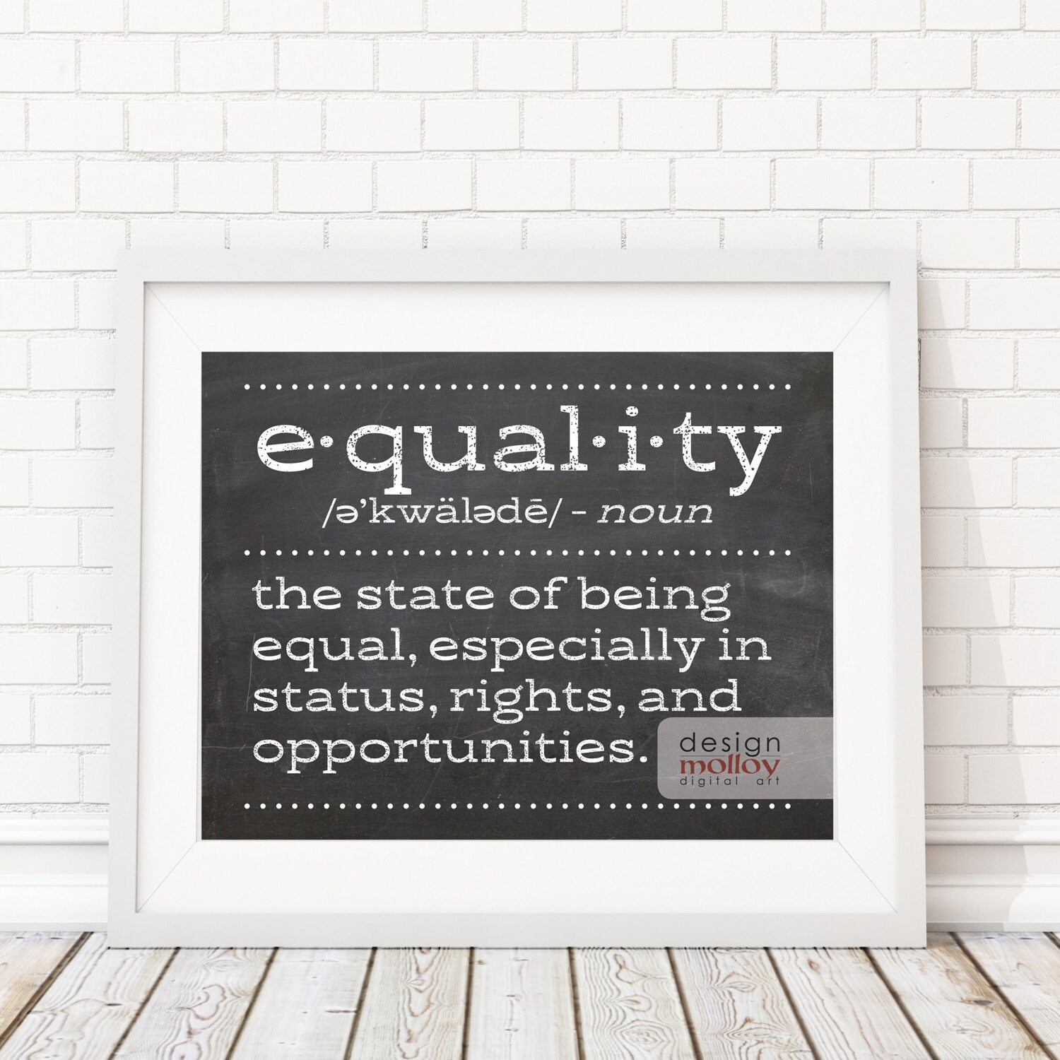 Equal Rights Human Rights Quote Protest Art Printable Equality Poster ...