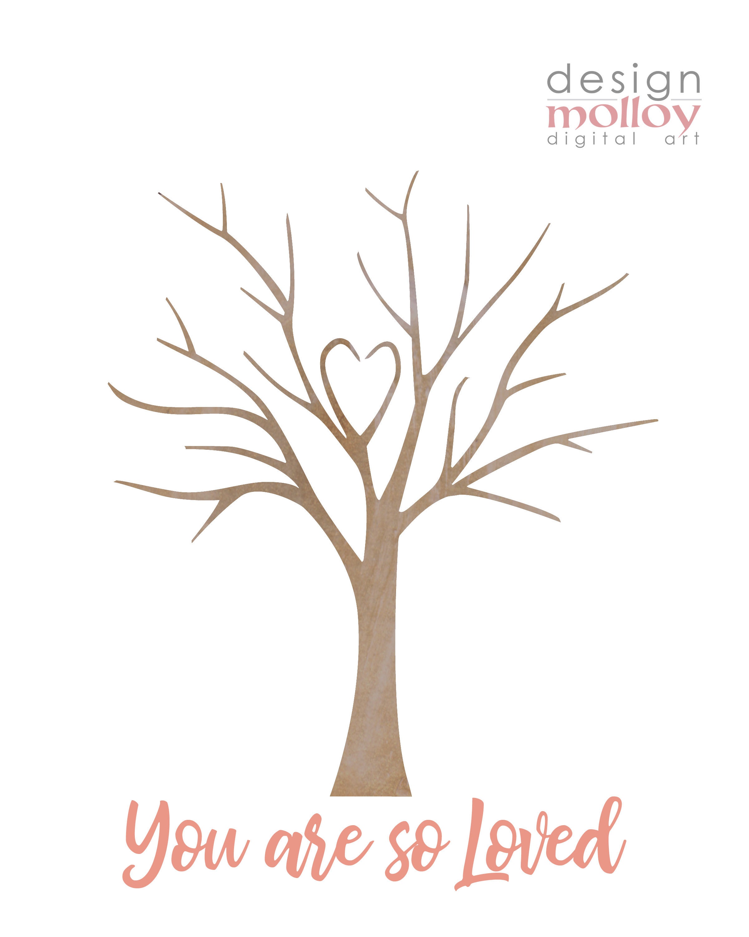 Thumbprint Tree Baby Shower Gift You Are so Loved Printable Guestbook ...