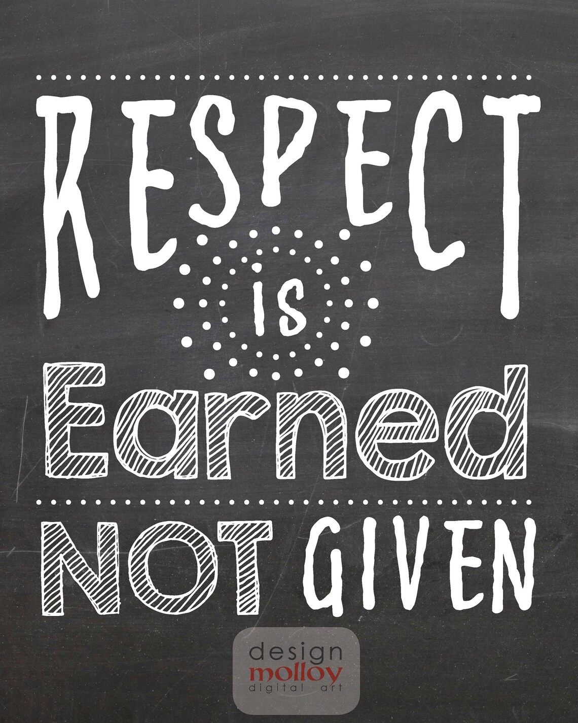 Respect is Earned Not Given Classroom Decor Poster 8x10 - Etsy Canada
