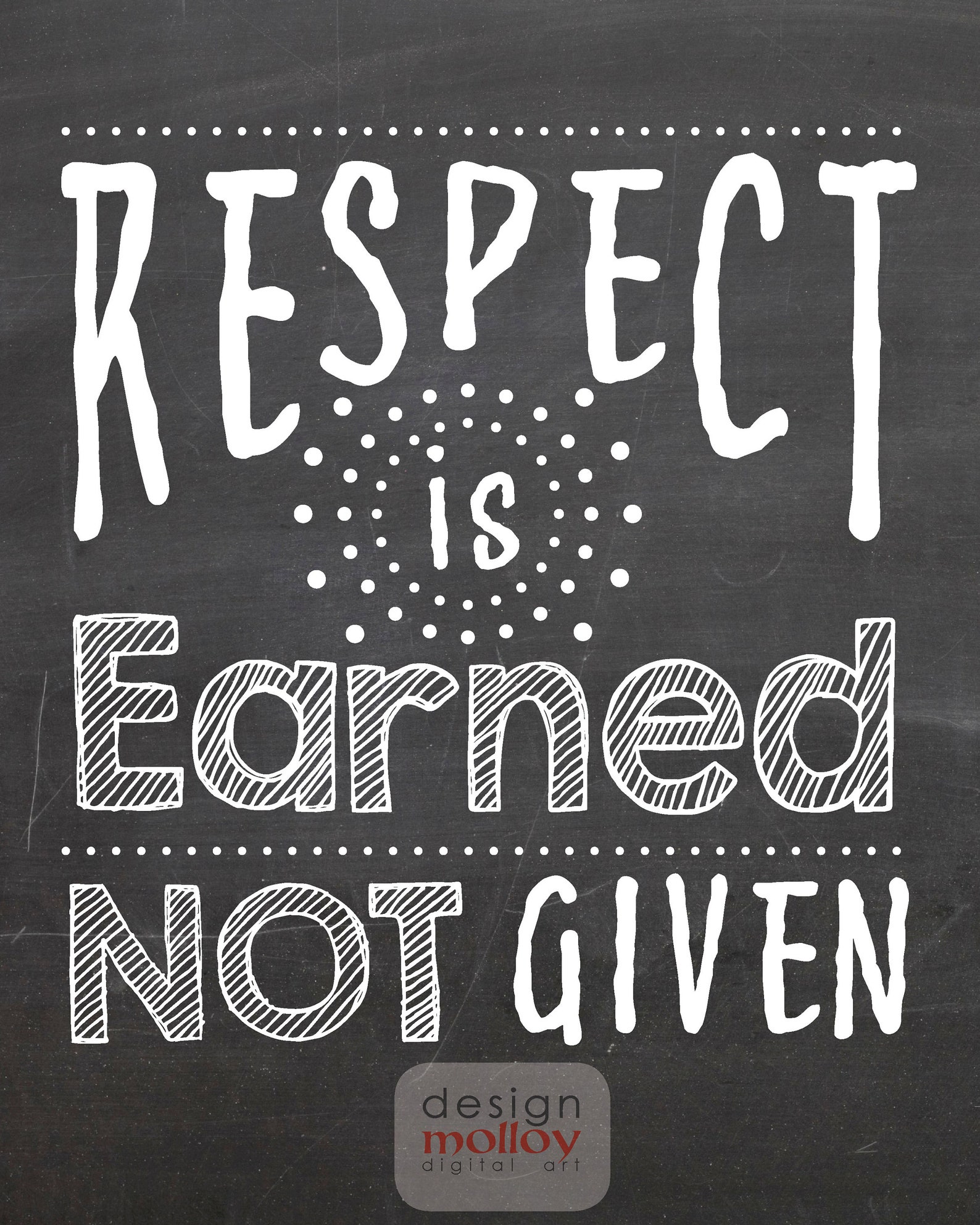 Respect is Earned Not Given Classroom Decor Poster 8x10 - Etsy Canada