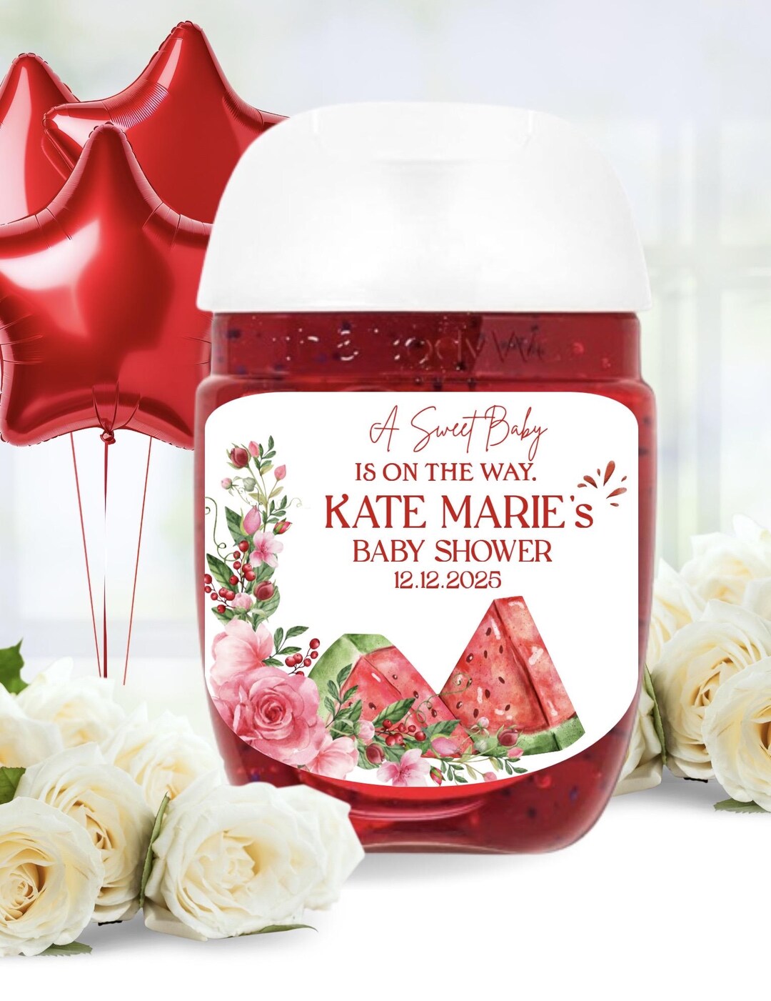 Watermelon Baby Shower Labels, A Sweet Baby Shower Favors Labels ...