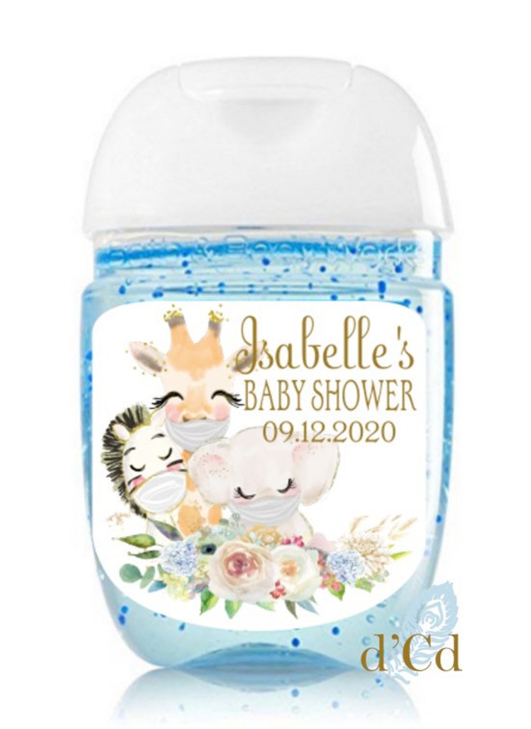 Quarantine Baby Shower Labels, Drive by Baby Shower Labels, Baby Shower ...