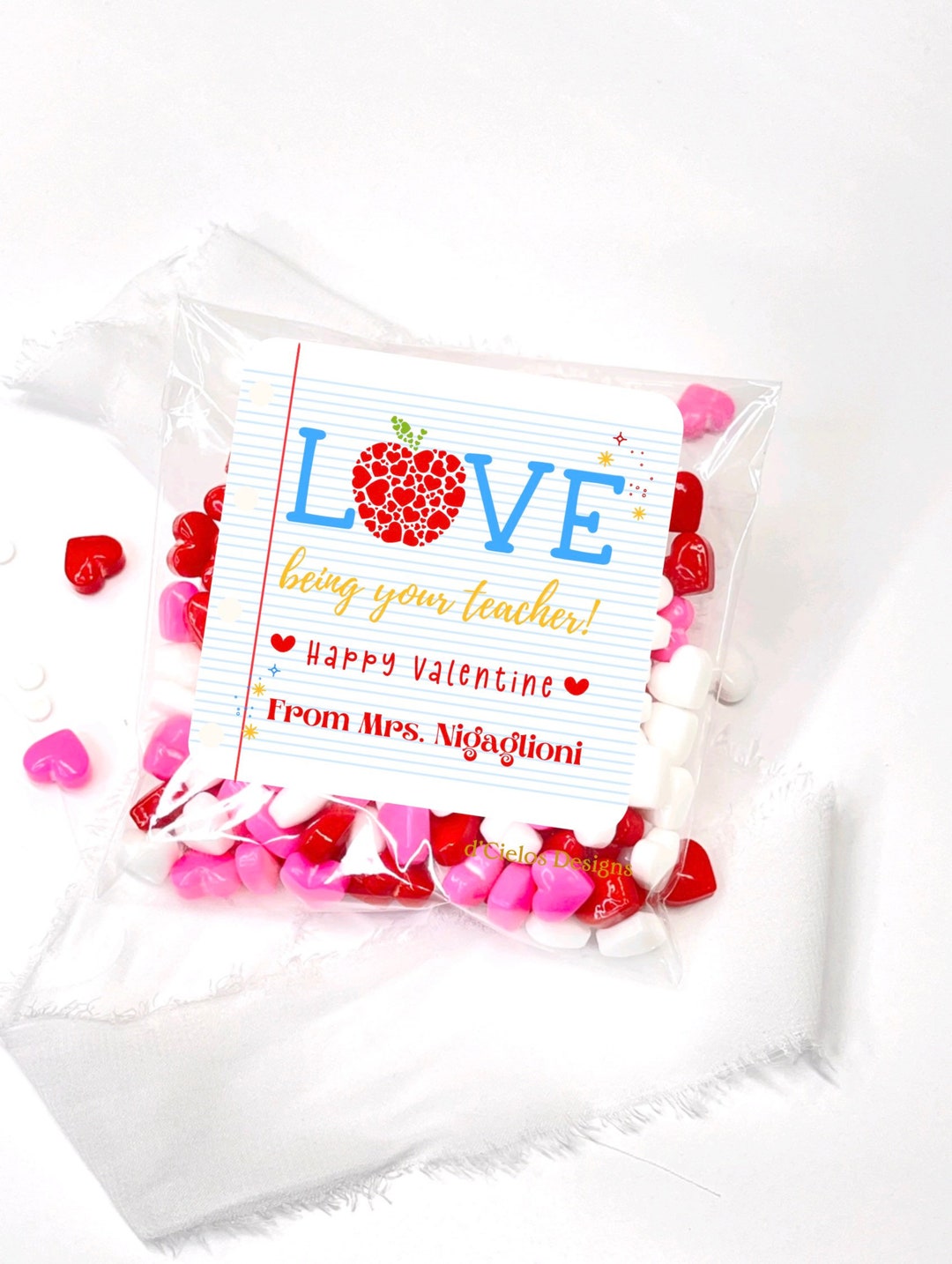 Teachers Valentines Labels, Kids Valentine Labels, Teachers Valentines ...