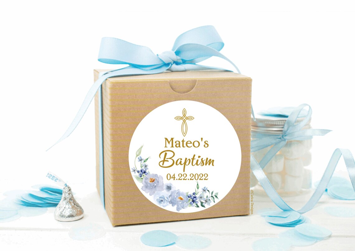 Baptism Labels Christening Labels First Communion Favors - Etsy