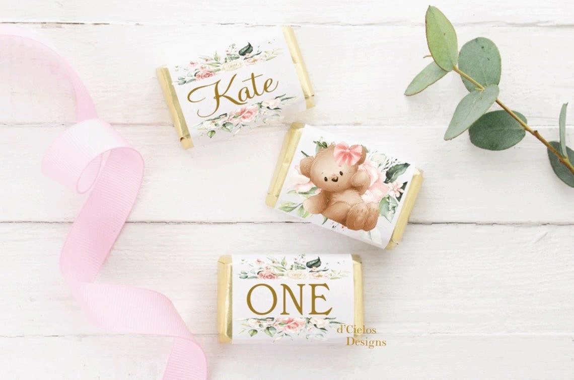 Teddy Bear Birthday Labels Teddy Bear Baby Shower Labels - Etsy