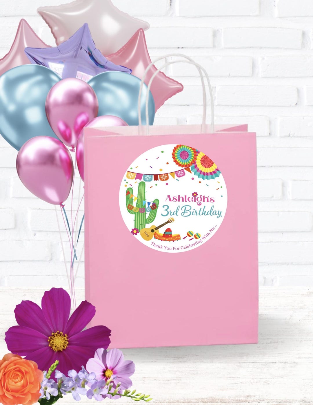 Fiesta Birthday Labels, Fiesta Party Labels, Fiesta Favors Stickers ...