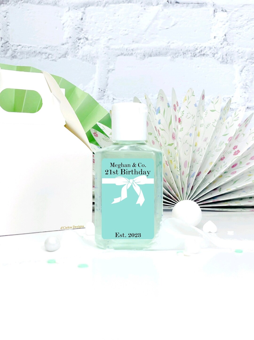 Tiffany Baby Shower Favor Labels, Birthday Favors Labels, Teal Baby ...