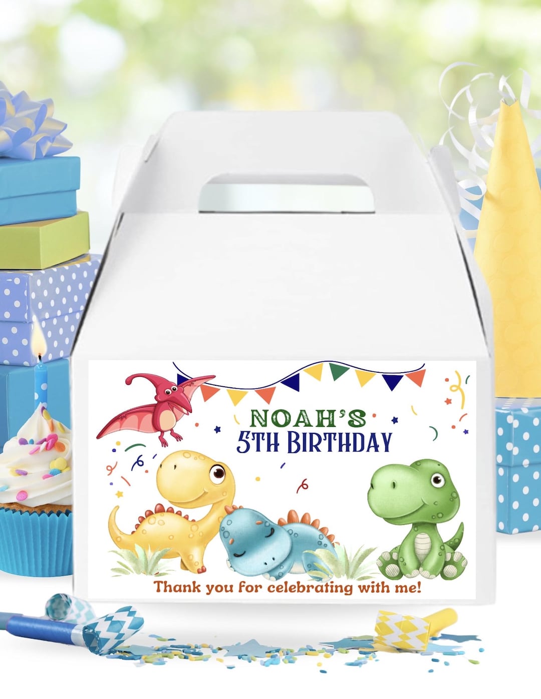 Dinosaur Birthday Labels Favors, Dinosaur Birthday Labels Boxes ...